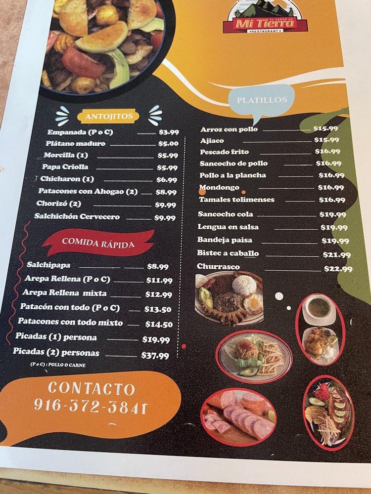Menu at El Sabor De Mi Tierra Colombian & Mexican Food restaurant, West ...