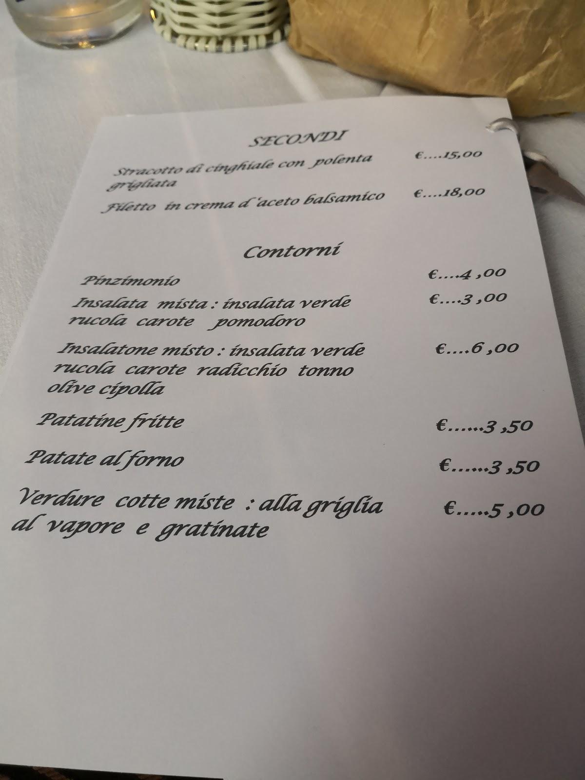 Menu da Il Voltone ristorante, Cavezzo