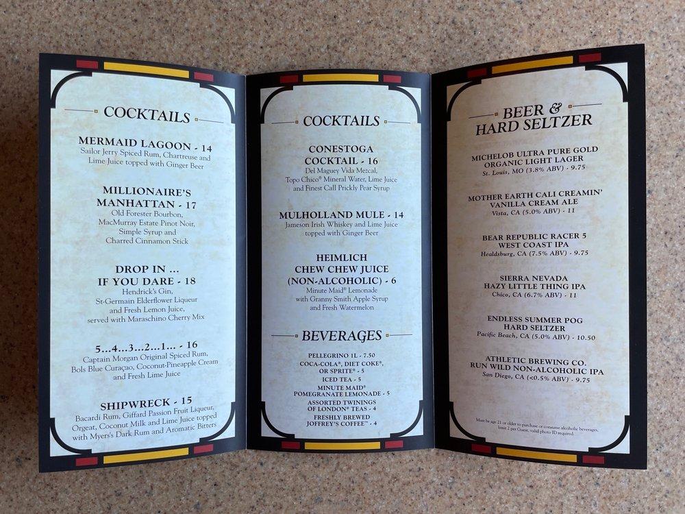 Carta del pub y bar Magic Key Terrace, Anaheim