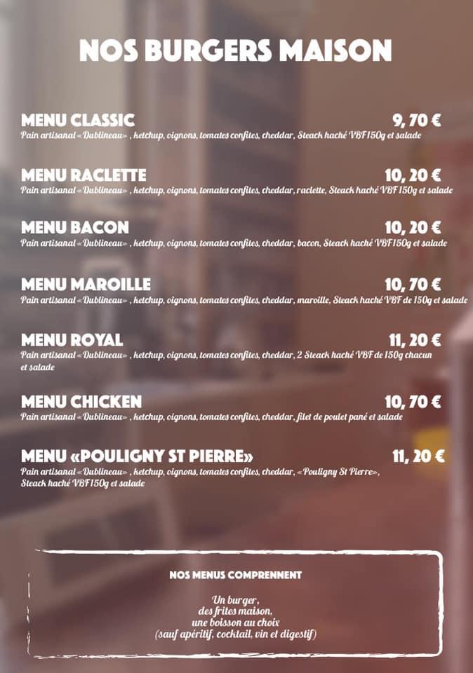 Menu at Restau La Source restaurant, Saint-Aigny
