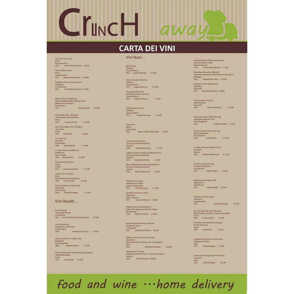 Speisekarte von Crunch restaurant, Terni