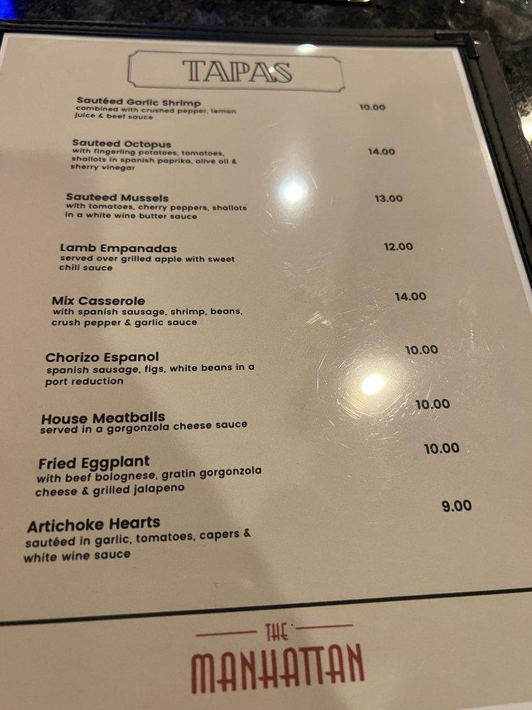 Menu at The Manhattan pub & bar, Southington