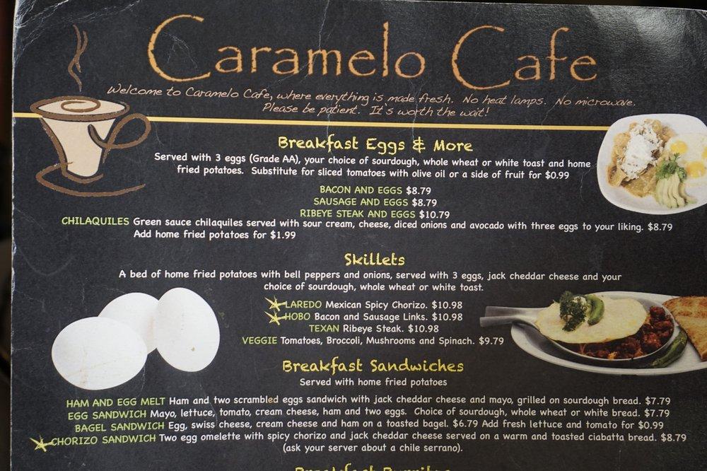 Menu at Caramelo Cafe, La Puente, Amar Rd