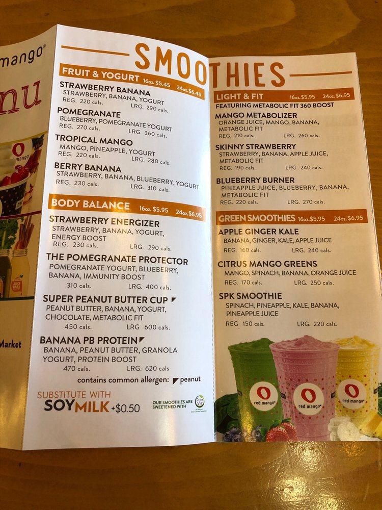 Menu at Red Mango pub & bar, Midway