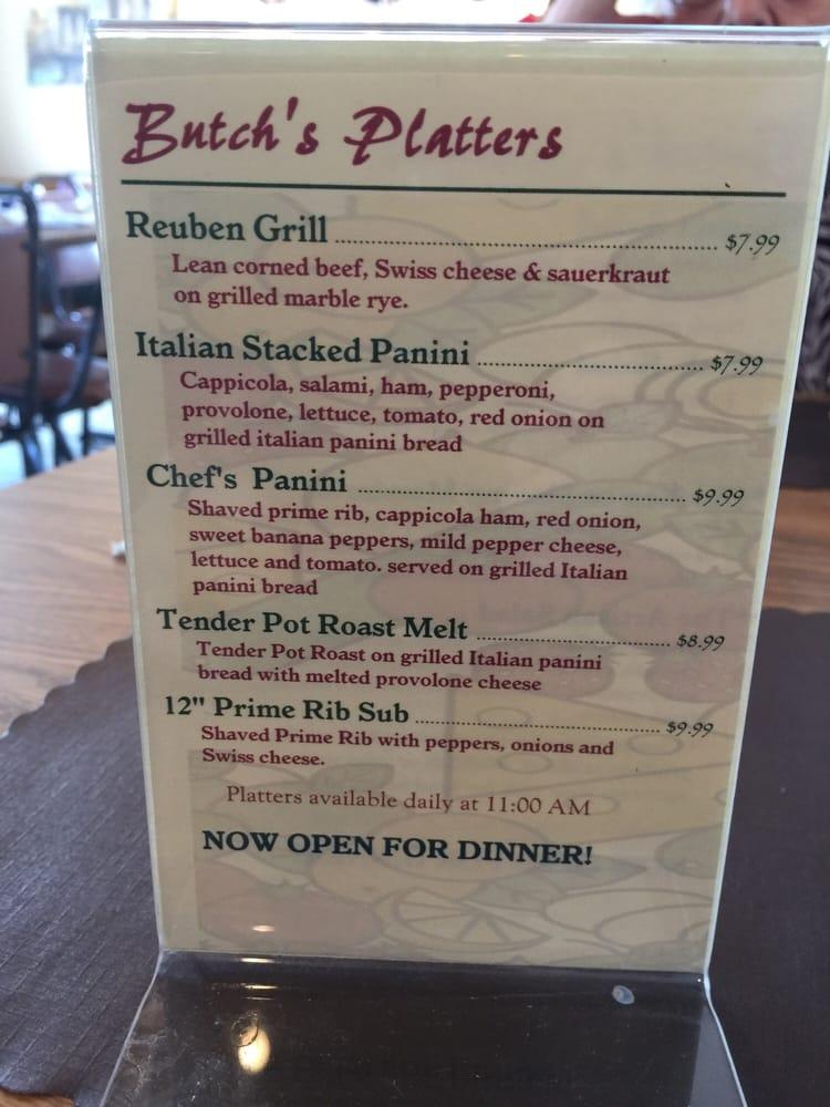 Menu at Butch's Place Family Restaurant, Erie