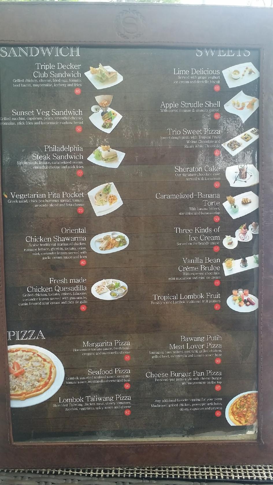 Menu at Kebun Anggrek Restaurant, Batu Layar, Sheraton Senggigi Beach ...