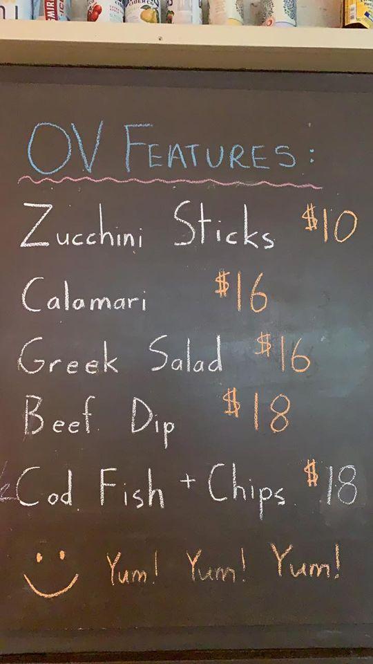 Menu at Ocean View Pub & Grill, Queen Charlotte