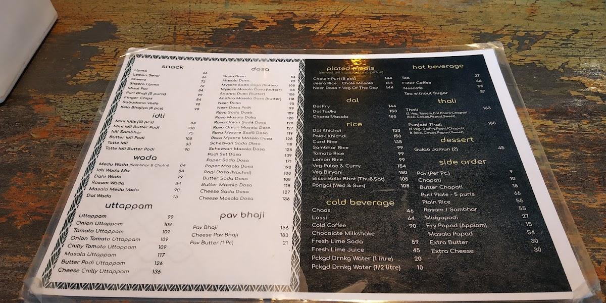 Menu at Thambbi Veg Restaurant, Thane, Shop No 8