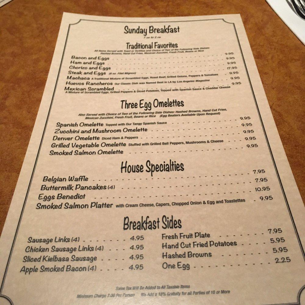 Menu at The Original Red Onion pub & bar, Rolling Hills Estates