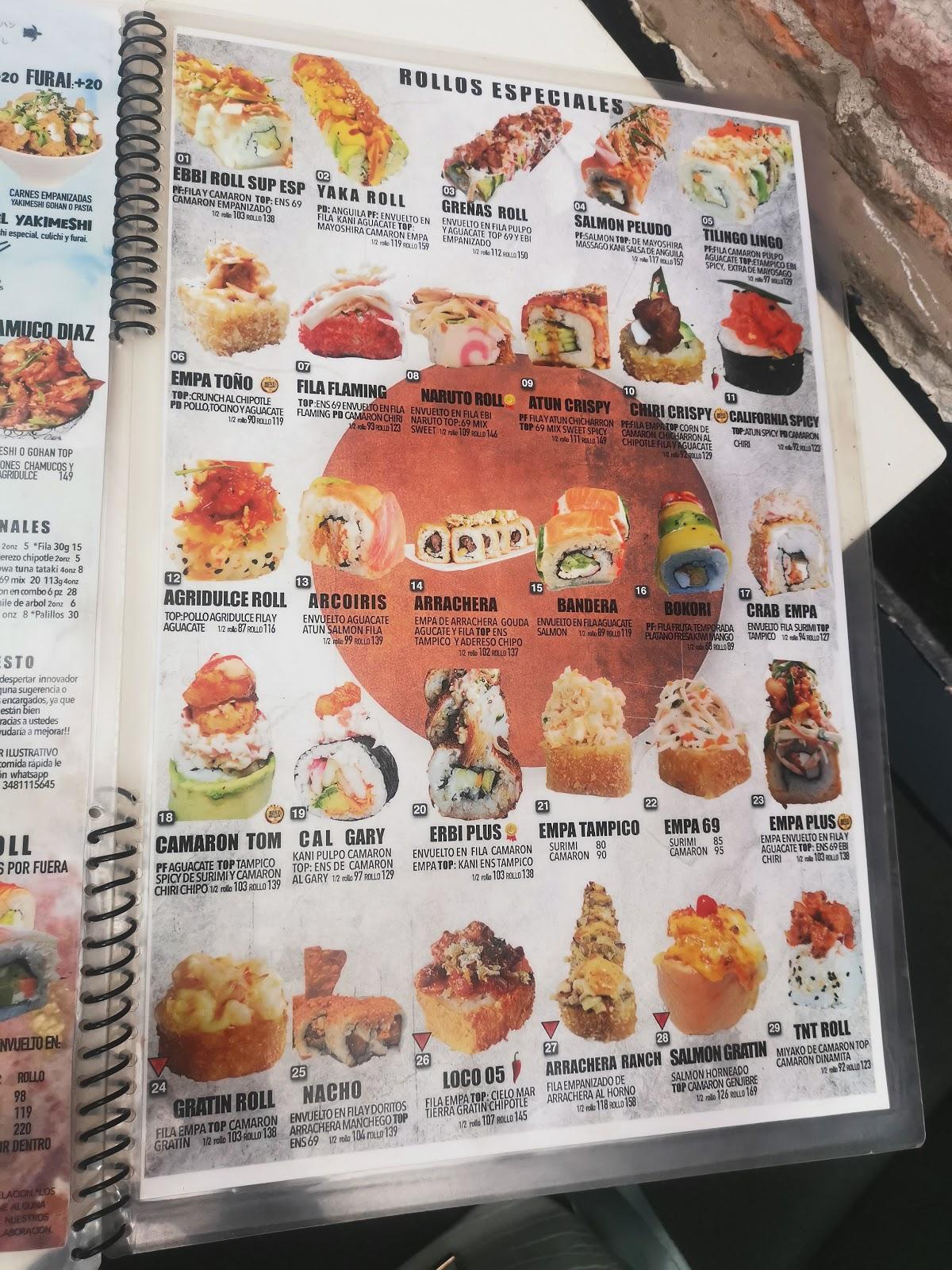Carta del restaurante Yakitory Tepa, Tepatitlán del Morelos