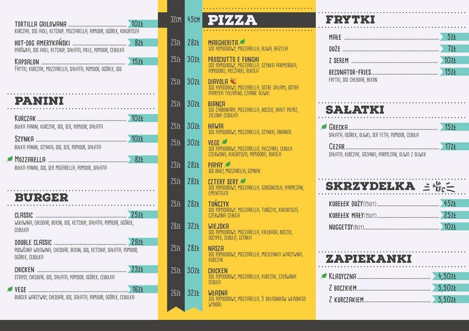 Menu at Bistro Aioli pizzeria, Raba Wyżna