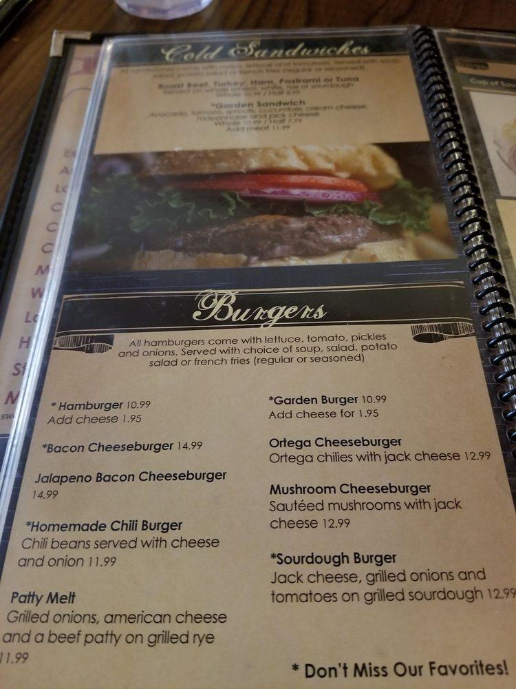 Menu at Deja Vu Restaurant, Redding