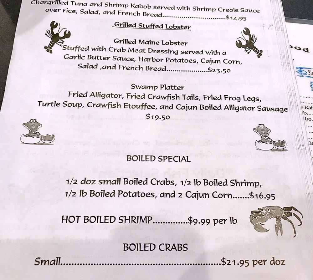 Menu at Harbor Seafood & Oyster Bar, Kenner