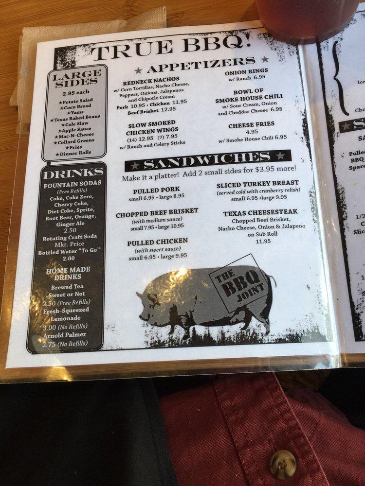 Menu at RUDE BBQ, Easton