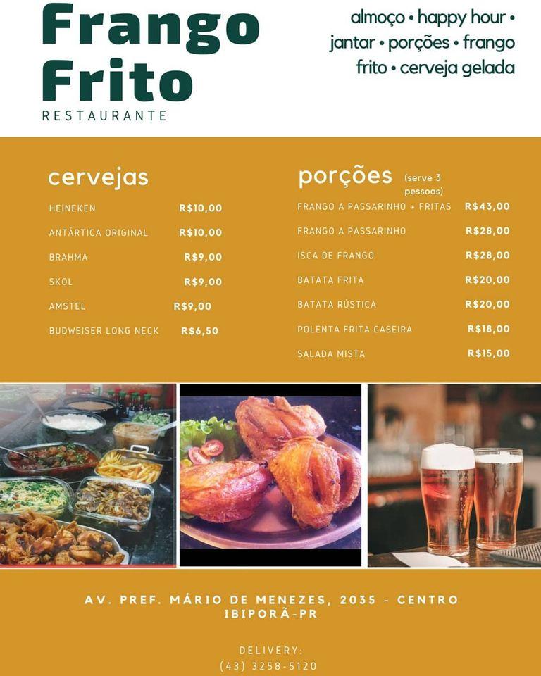 Menu at Frango Frito Restaurante, Ibiporã