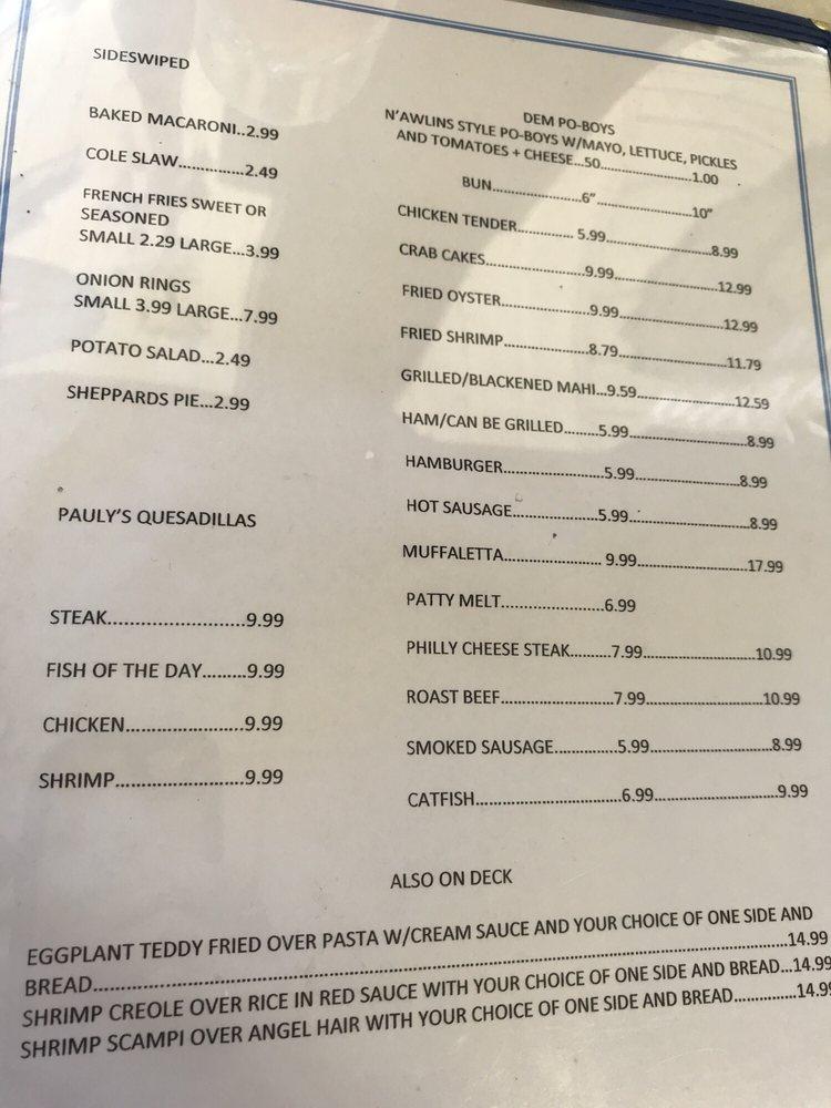 Menu at MacBe Seafood And Cafe, Shoreline Park