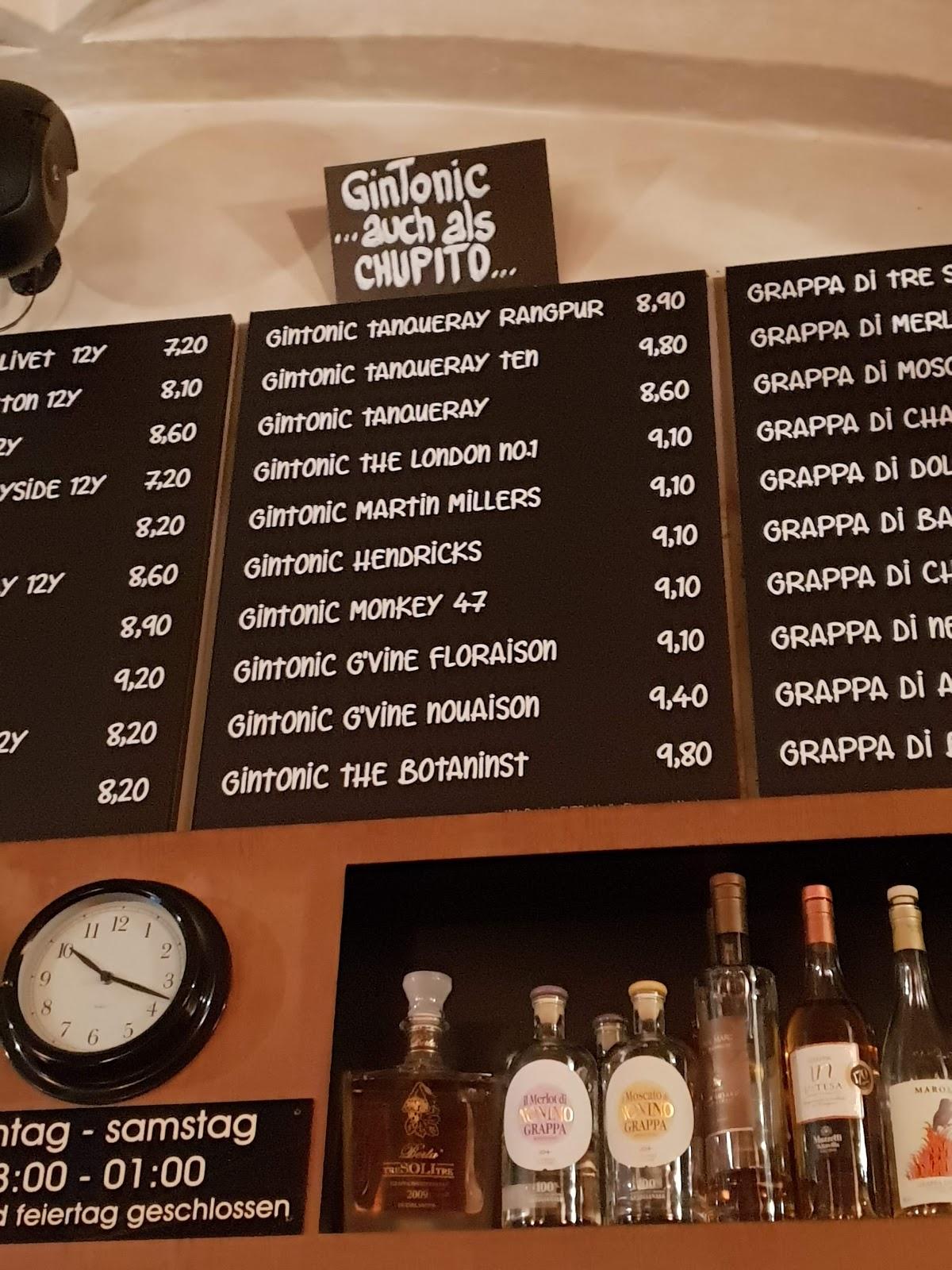 Menu at Da Vincenzo pub & bar, Innsbruck