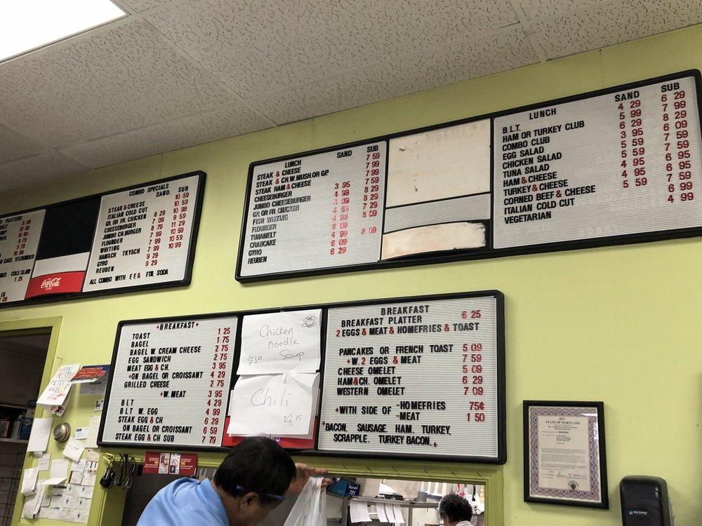 Menu at Peter's Grill cafe, Rockville