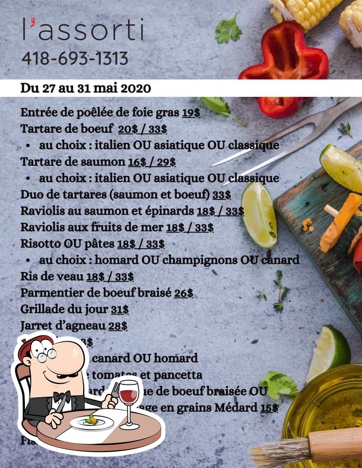 Restaurant L'Assorti, Saguenay - Menu du restaurant et commentaires