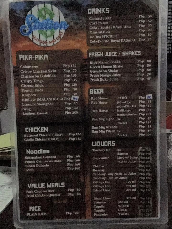 Menu at Station 8 KTV - Panabo pub & bar, Panabo