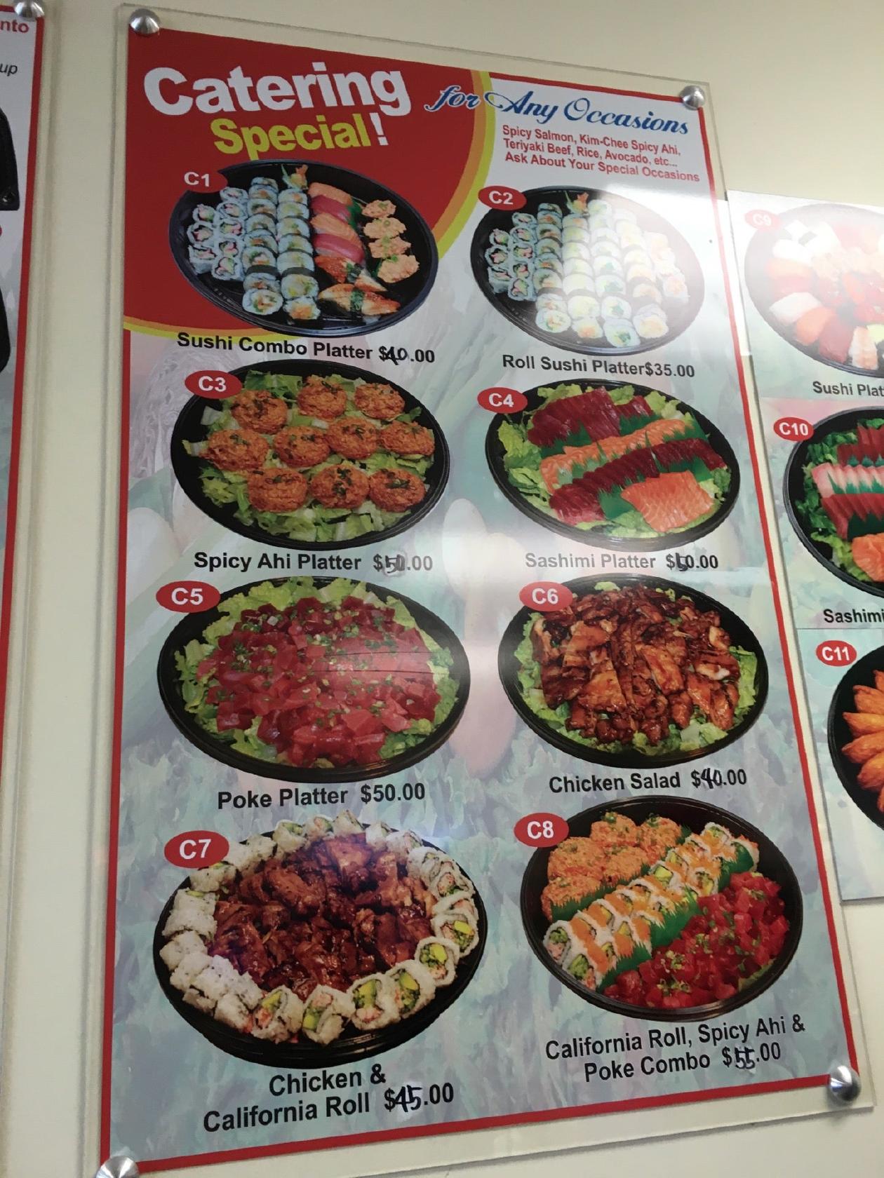 Menu at Ahi and Vegetable - Kapalama restaurant, Honolulu, Dillingham Blvd