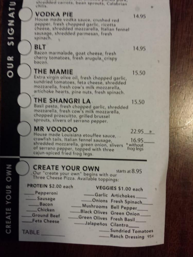 Menu at Crown Pizza pizzeria, Beaumont