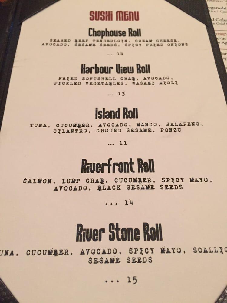 Menu at River Stone Chophouse pub & bar, Suffolk, Harbour View Blvd