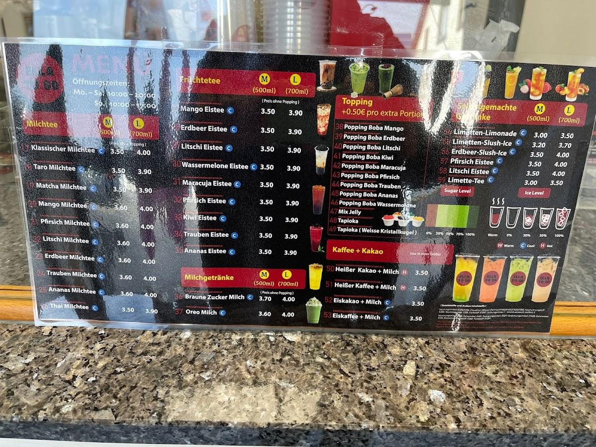 Menu at ELLA TO GO - Bubble Tea restaurant, Michelstadt