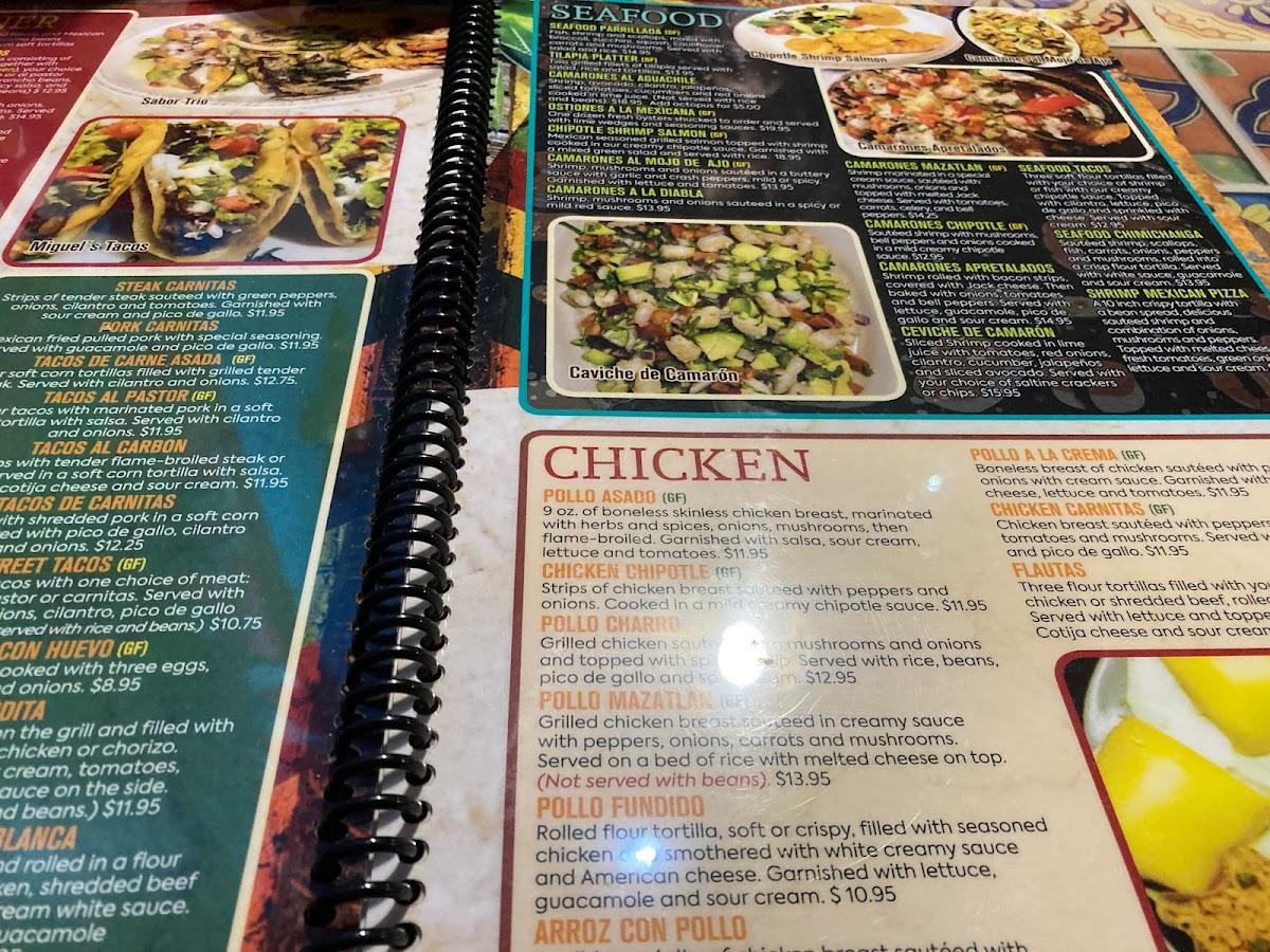 Menu at El Patron Family Mexican restaurant, Waterloo