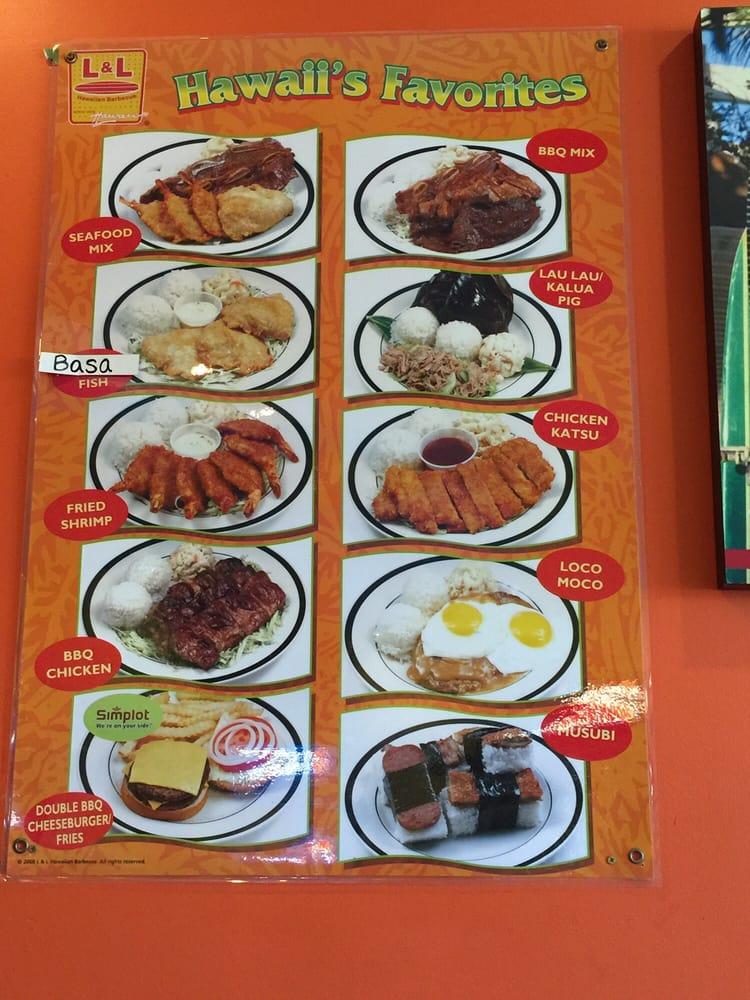 Menu at L&L Hawaiian Barbecue, Redwood City