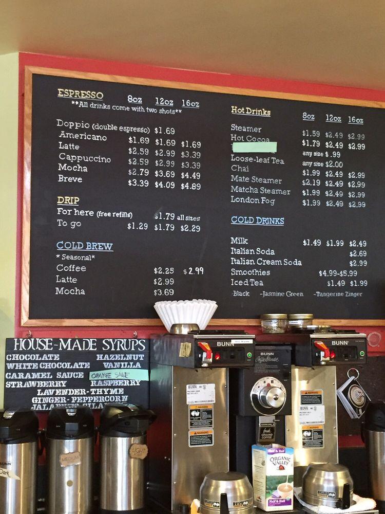 Menu at Moscow Food Co-op restaurant, Moscow
