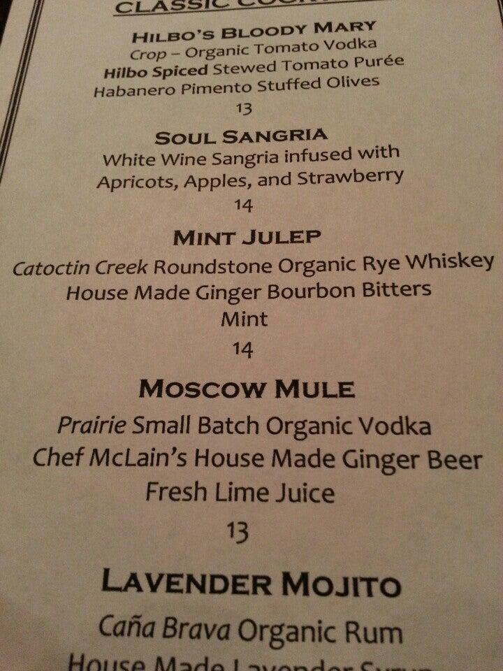 Menu at Alligator Soul Restaurant, Savannah