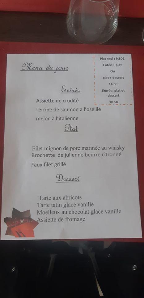 Menu at Le Saint Martin pizzeria, Saint-Martin-Longueau