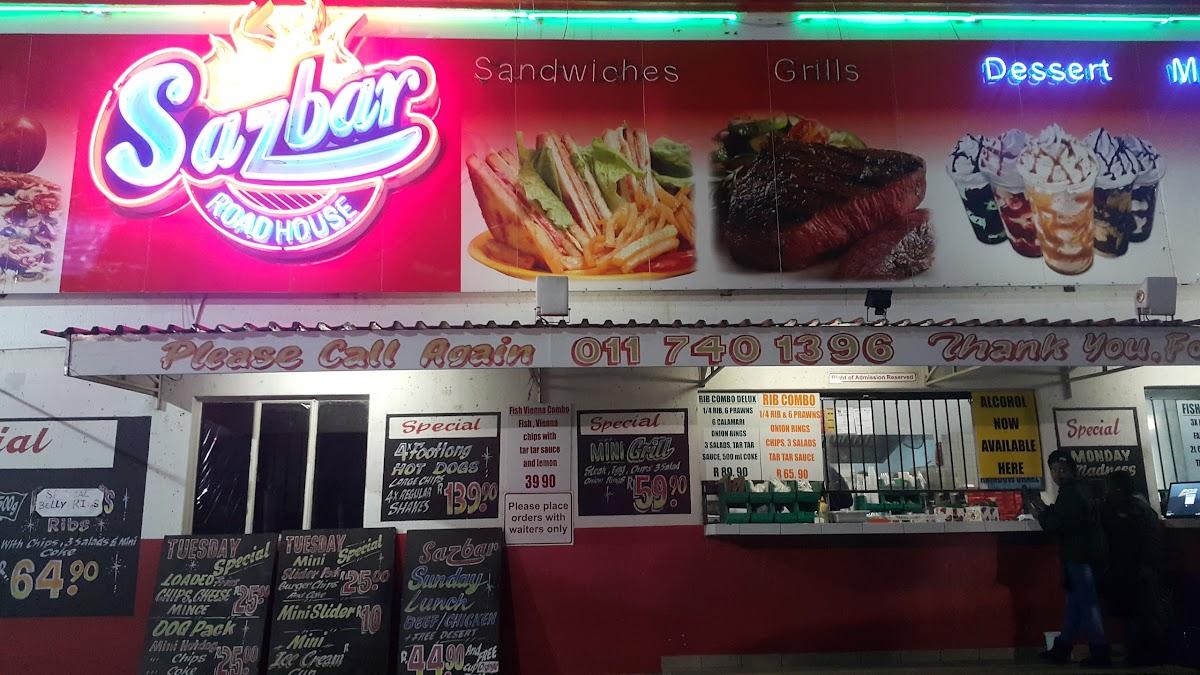 Menu at Sazbar Roadhouse Brakpan, Brakpan