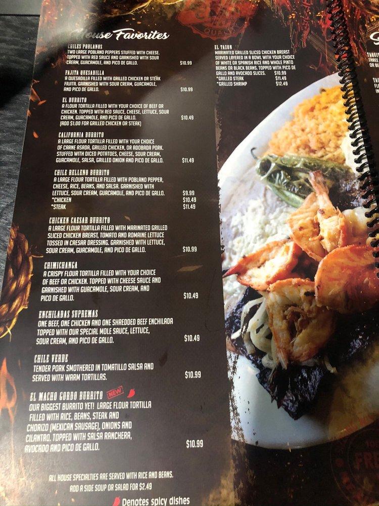 Menu at Dos Amigos Mexican Restaurant, Elko