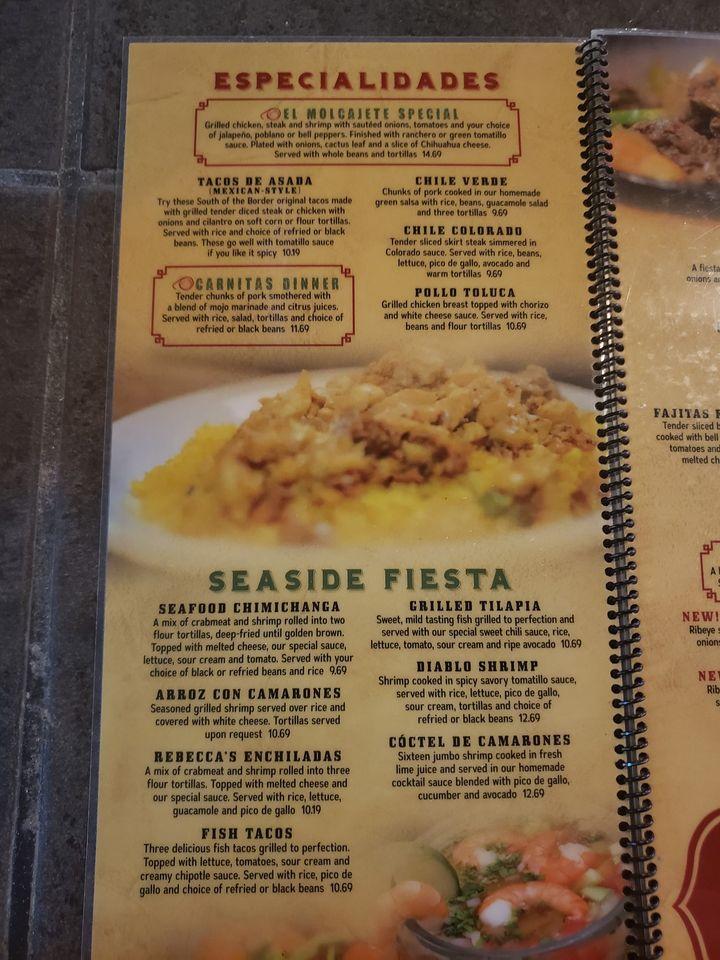 Menu at Chicotes Mexican Grill restaurant, Decatur, Nuttman Ave