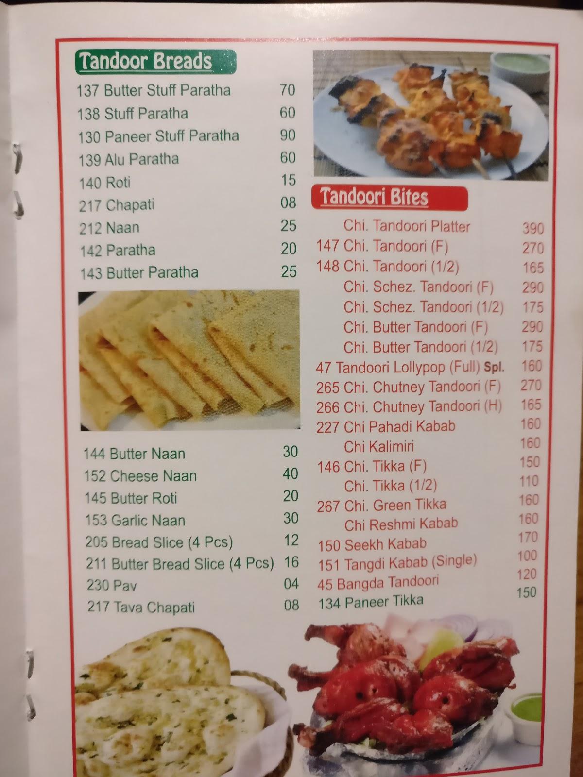 Menu at Hotel Triveni Bar and Restaurant Best Restaurant in Bandra ...