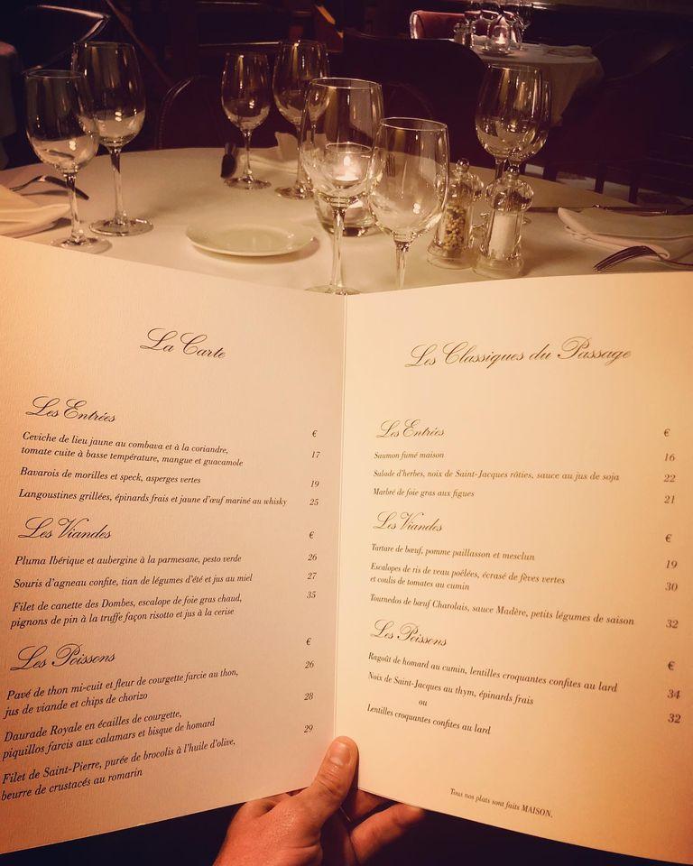 Menu at Le Passage · Lyon pub & bar, Lyon
