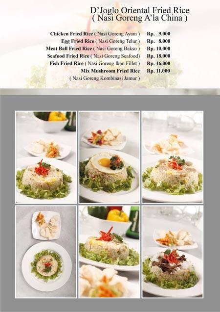 Menu at D'Joglo Cafe, Salatiga