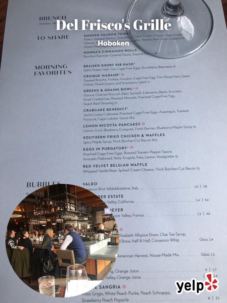 Menu at Del Frisco's Grille pub & bar, Hoboken