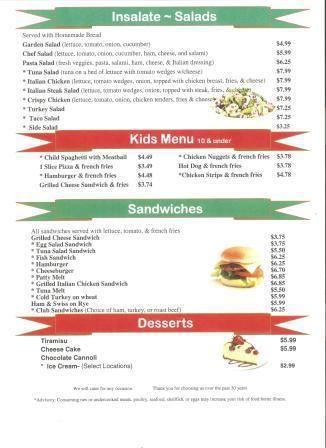 Menu at D'Ottavio's Italian House pub & bar, Hollidaysburg