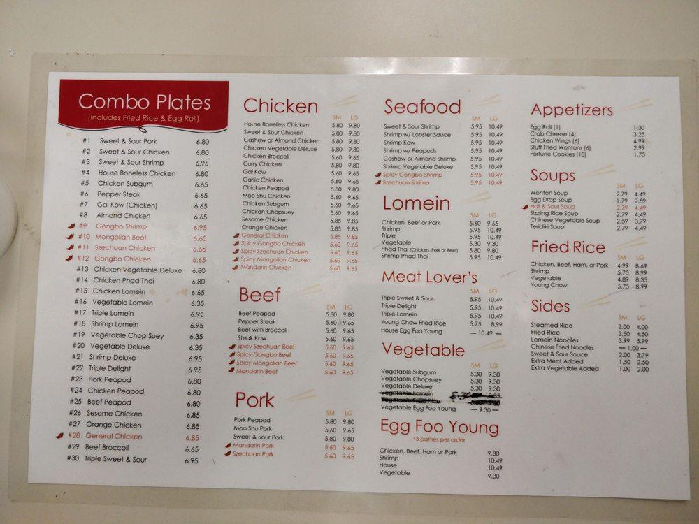 Menu at Stars Chinese Gourmet Restaurant, Essexville
