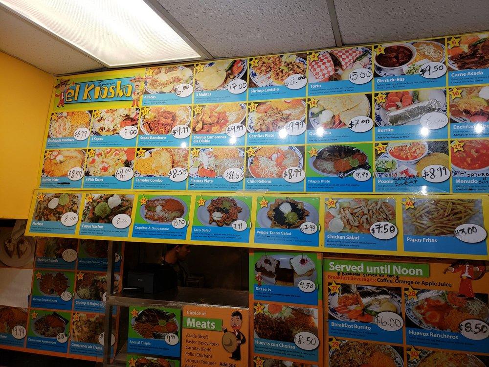 Menu at El Kiosko restaurant, Renton, 526 S 2nd St