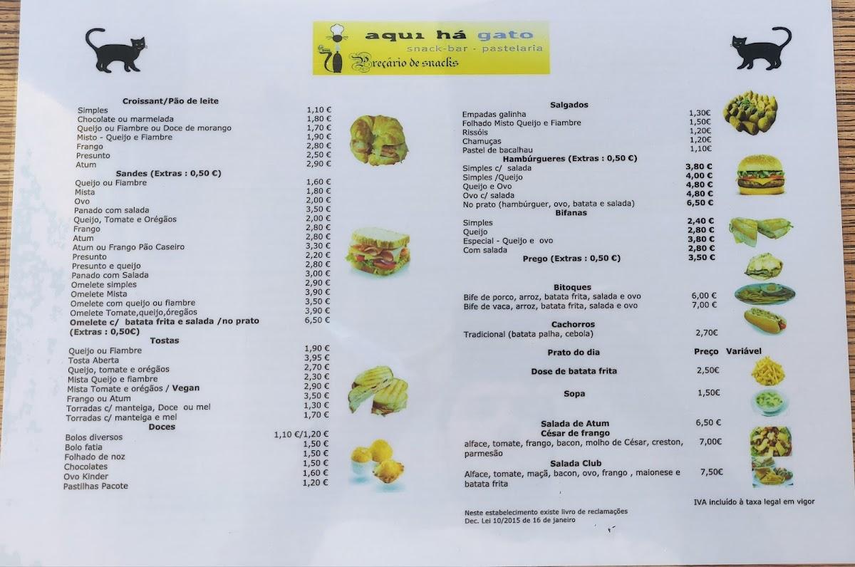 Menu at Cafetaria Aqui Há Gato, Lagos