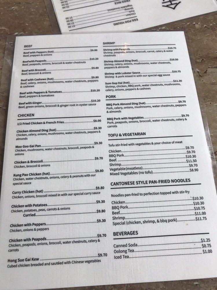 Menu at Golden Chow Mein Restaurant, Saint Paul