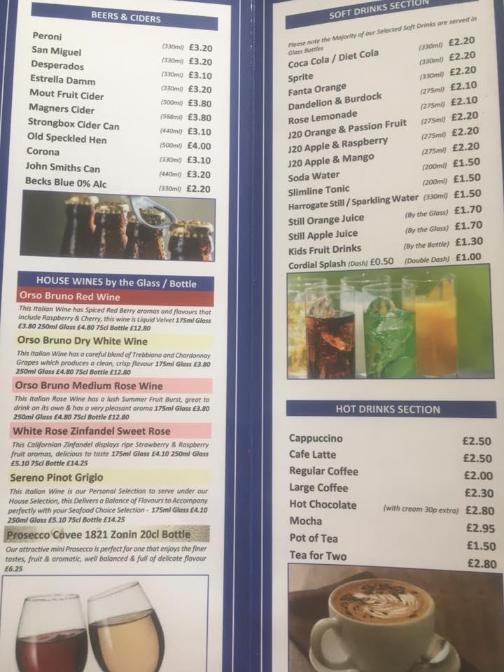 Menu at Harrys Fish Bar and Restaurant, Doncaster, 18 High St