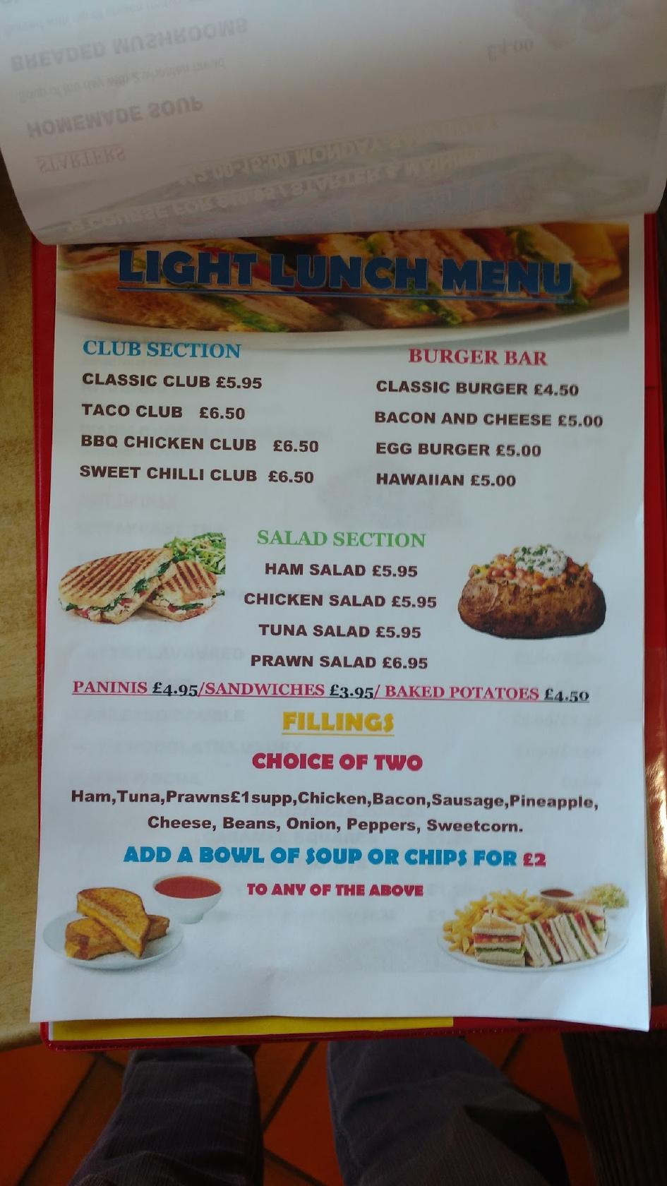 Menu at Piggly Wiggly's cafe, Belfast, 2