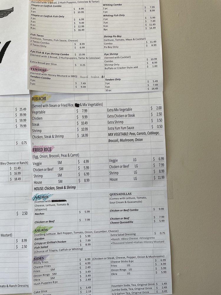 Menu at San Peter Wings restaurant, Ellenwood