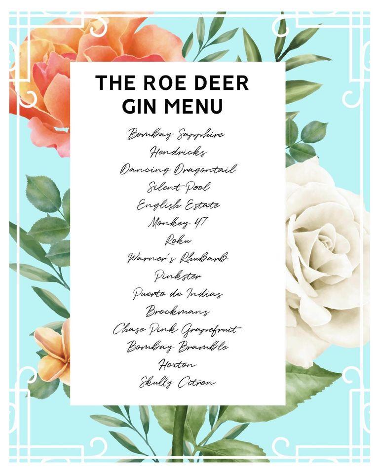Menu at The Roe Deer pub & bar, Reigate