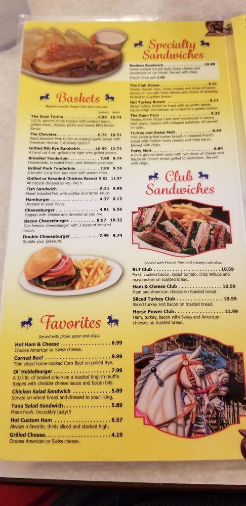 Menu at Merry Go Round Restaurant, Evansville